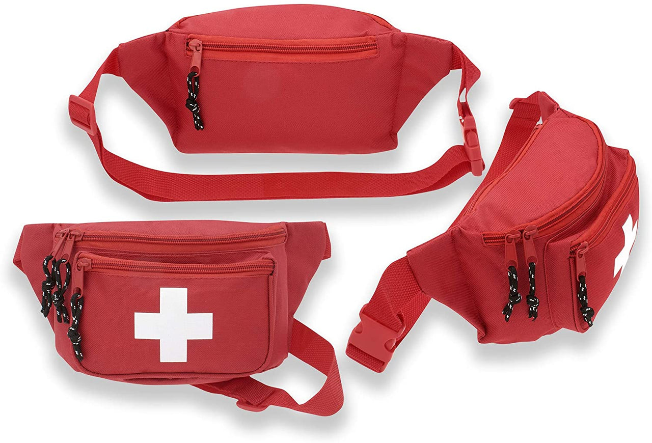 Red Lifeguard Fanny Pack - 3 Pocket First Aid Hip Bag | ASA Techmed ...