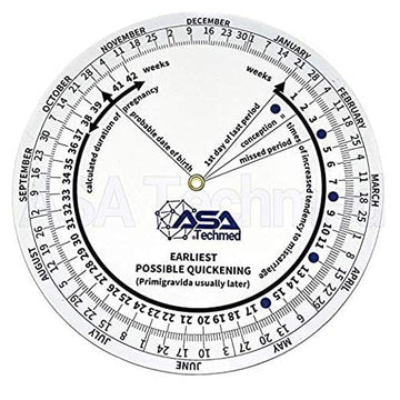 Pregnancy Due Date Calculator Wheel - Obstetric Tool | ASA Techmed ...