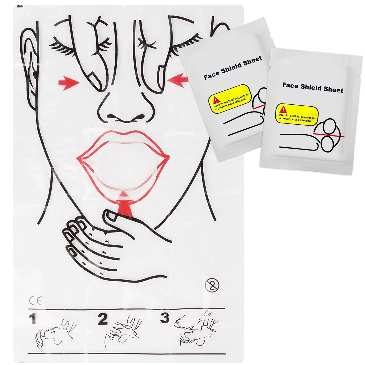 ASA TECHMED First Aid CPR Face Shield Fits Adults, Children and Infant