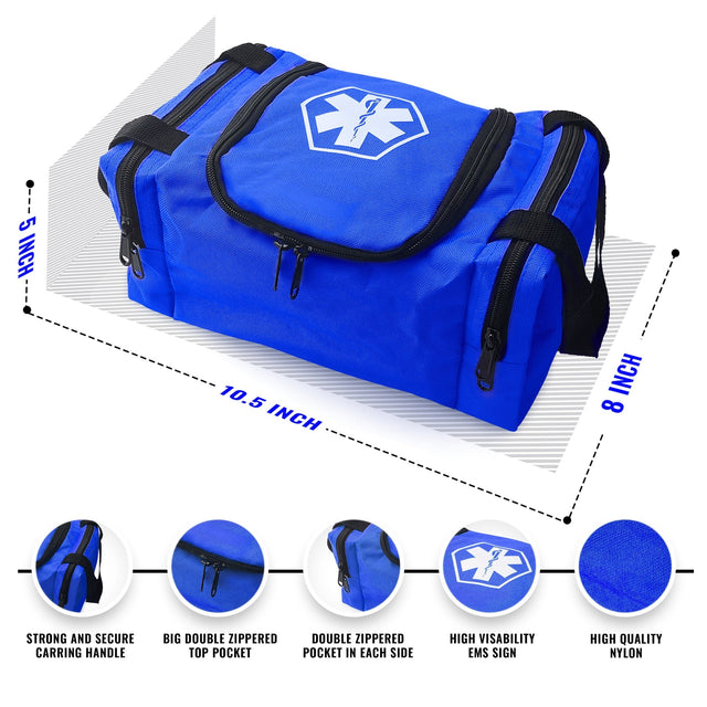 First Aid Responder EMS Emergency Medical Trauma Bag EMT 10.5"x5"x8 Fi ...
