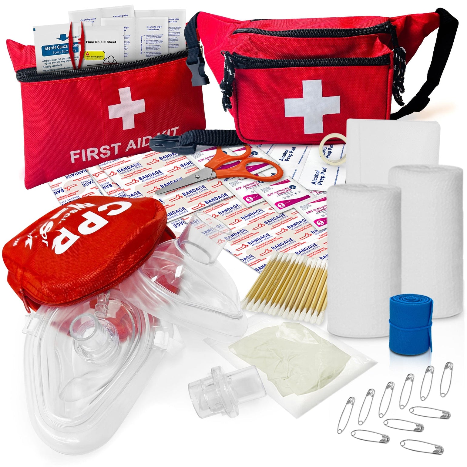 Lifeguard First Aid Kit - Includes Lifeguard Fanny Pack/ Hip Pack, CPR ...