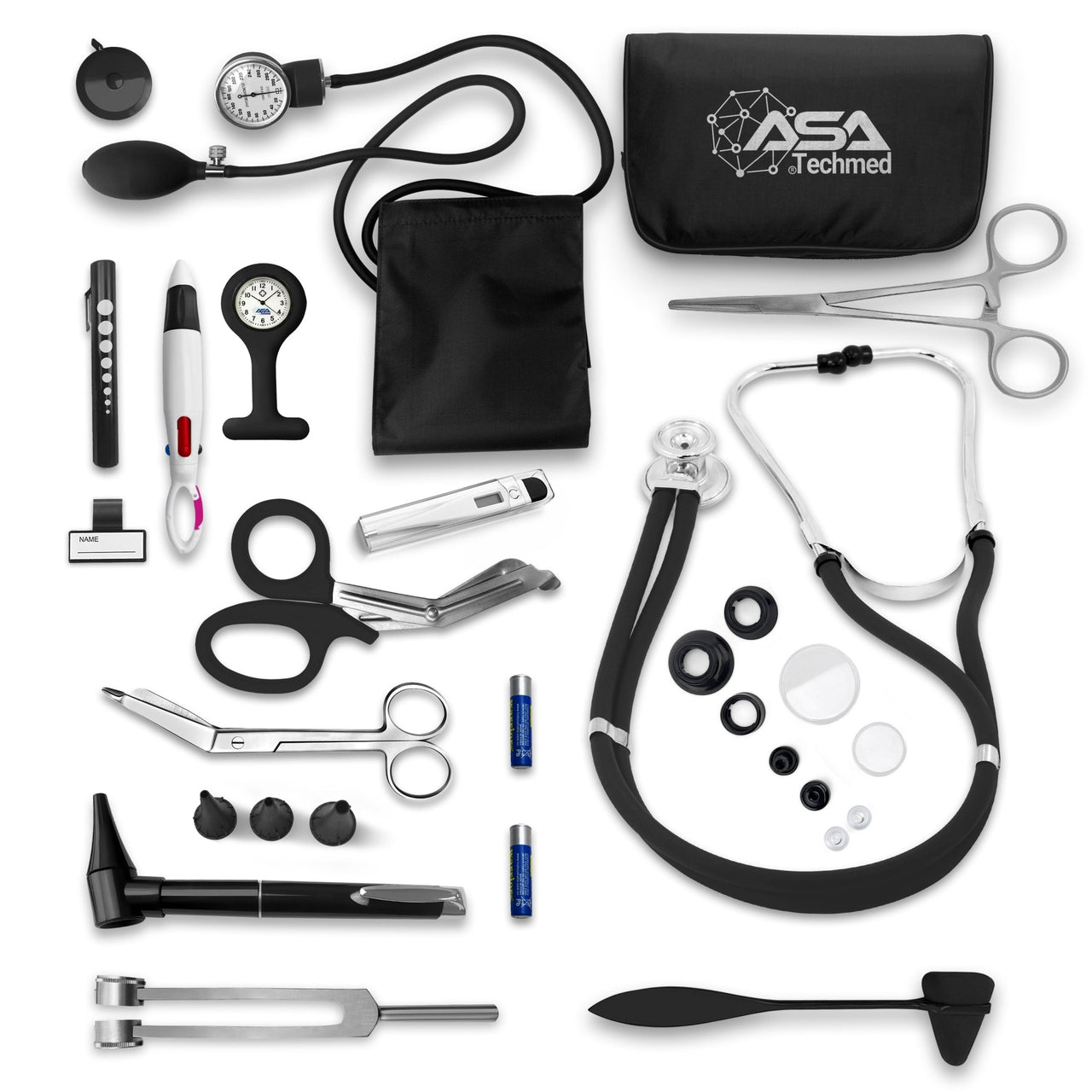 Complete Diagnostic Kit with Stethoscope, BP Cuff, Otoscope and More ...