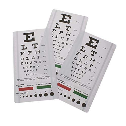 Snellen Pocket Eye Chart with Red & Green Lines – ASA TECHMED